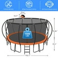 Kacho 16FT Orange Trampoline with Sprinkler and Light【Curved Poles ...