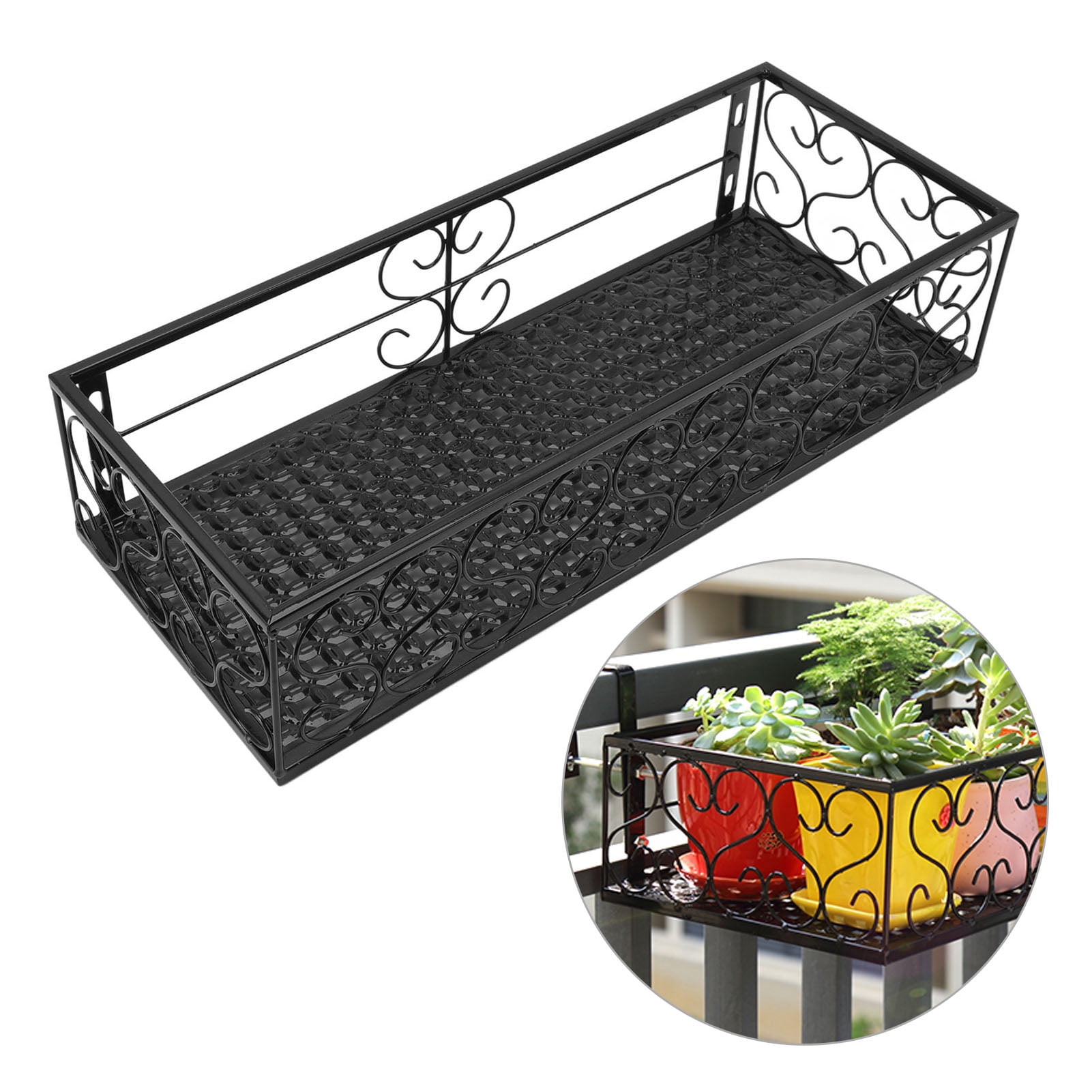 Balcony Flower Pot Stand Rack Balcony Flower Pot Holder Balcony Hanging ...
