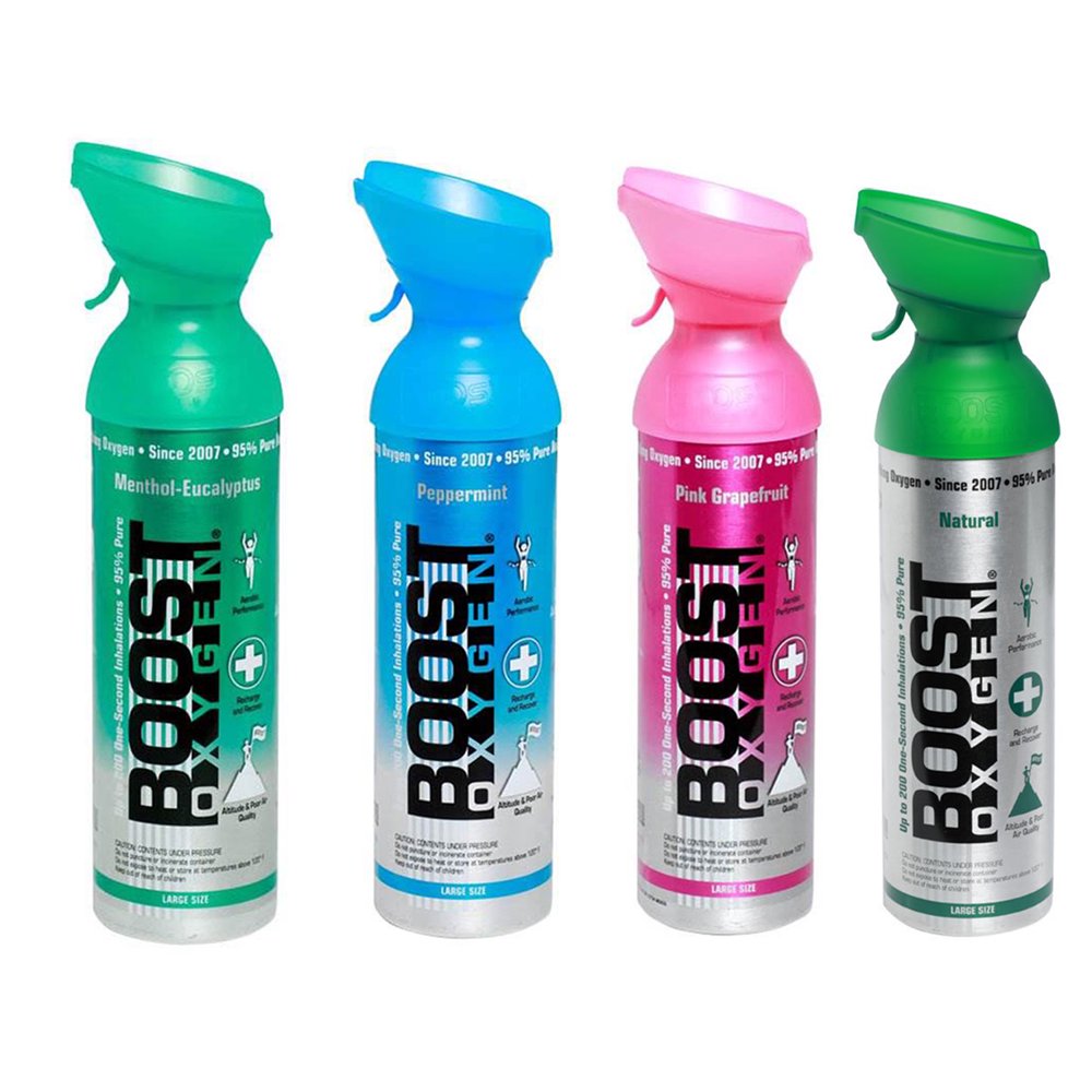 4 Pack 10 Liter Boost Oxygen Natural Portable Pure Oxygen Variety ...