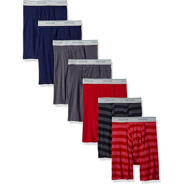 Fruit of the Loom Men's Boxer Briefs Assorted Colors 7-Pack Signature ...