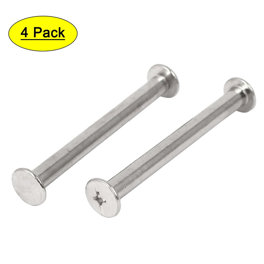 Uxcell M5 x 55mm Nickle Plated Metal Books Albums Chicago Binding ...