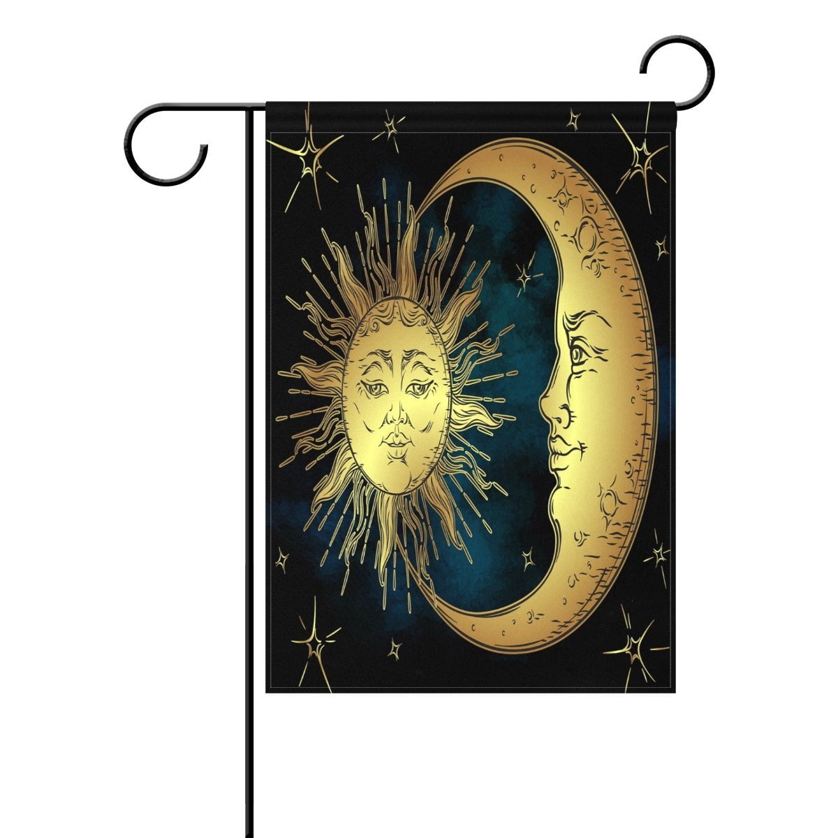 POPCreation Art Golden Sun Star Vintage Garden Flag Outdoor Flag Home ...