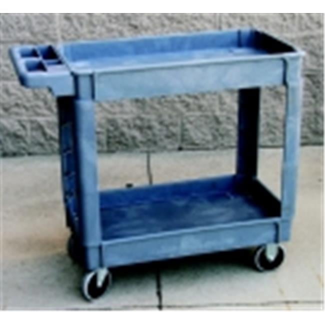 School Specialty 2-Shelves Utility Cart With 4 Wheel - 17 W x 31 D x 33 ...