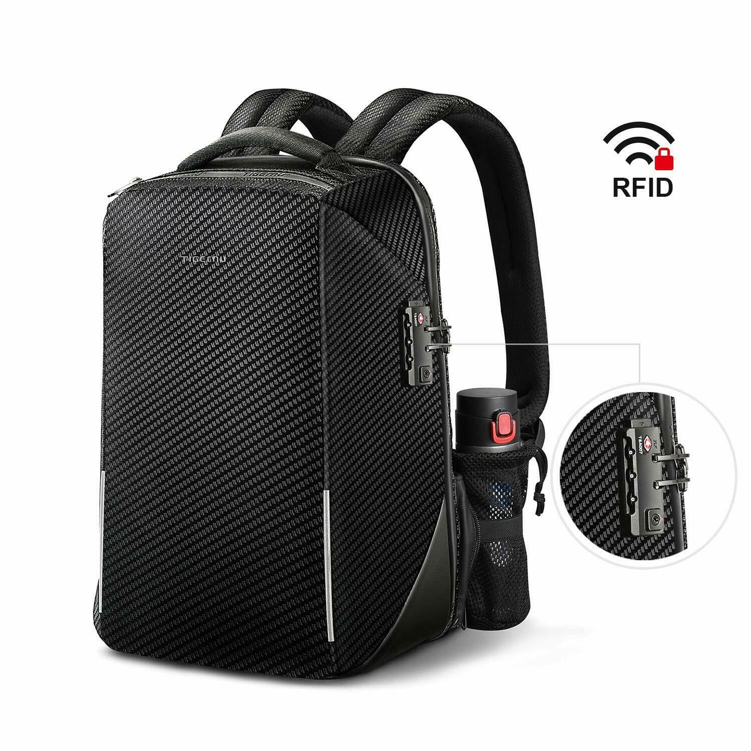 15.6 Inch Travel Laptop Backpack Anti-theft Daypack TSA-Friendly Water ...