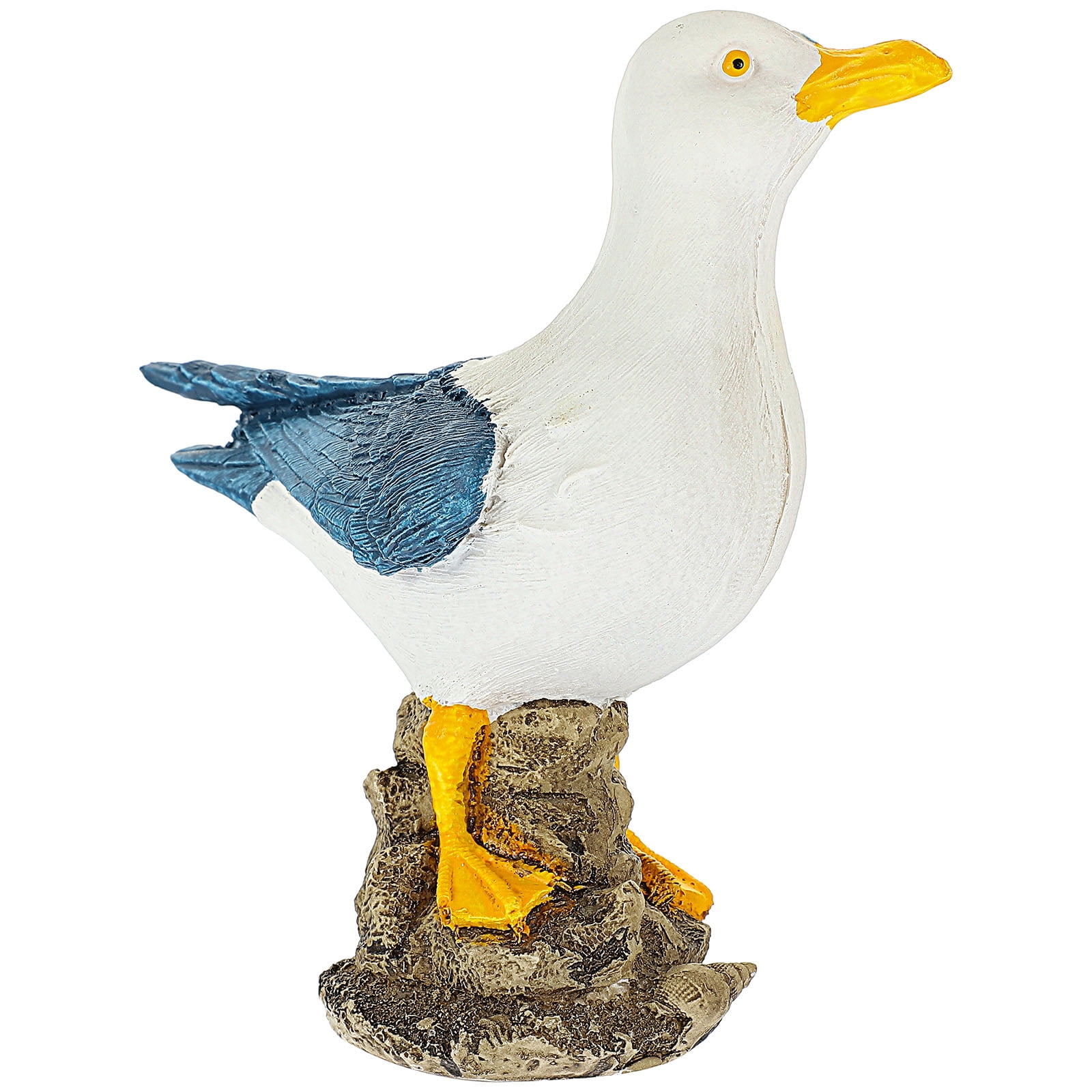 Hemoton Seagull Statue Bird Nautical Garden Decor Ornament Resin ...