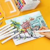 Deli 60 Colors Dual Tip Alcohol Markers, Art Markers Set Art Supplies ...