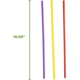 Comfy Package 10” Straight Long Disposable Straws, Assorted 500-Pack ...