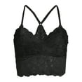 No Boundaries Juniors' Longline Floral Lace Bralette, Sizes S-XXXL ...