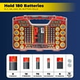 Ontel Battery Daddy 180 Battery Organizer and Storage Case with Tester ...