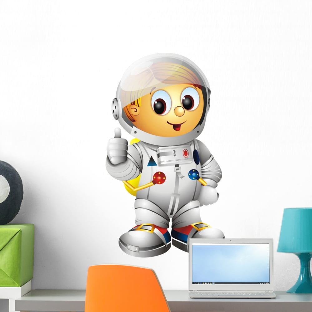 Spaceman Character Astronaut Wall Decal Sticker by Wallmonkeys Vinyl ...