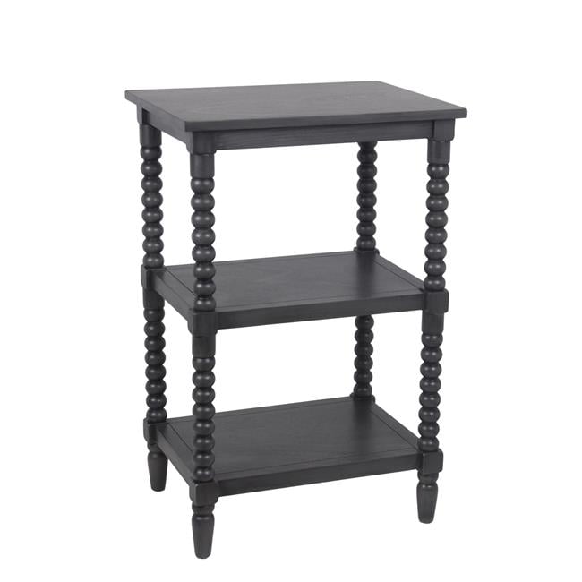 Privilege 28653 19.5 x 15 x 30 in. Gun Metal 3 Tier Accent End Table ...