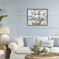 Stupell Industries Seaside Hydrangea Bouquet in Window Brown Framed ...