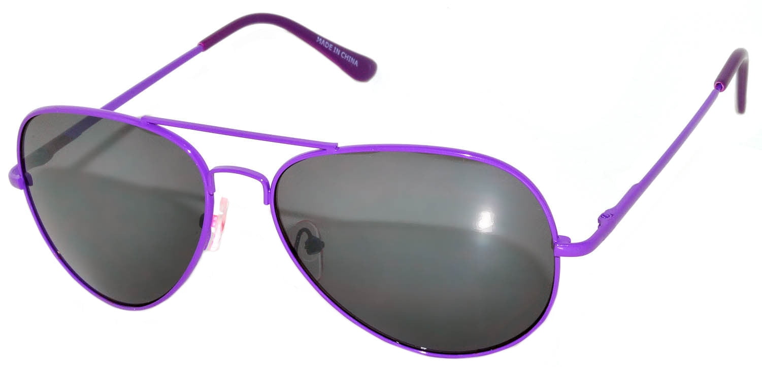 OWL Aviator Sunglasses Purple Metal Frame for Men and Women - Walmart.com