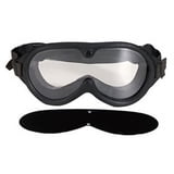 Rothco Military GI Style Goggles, Black, Sun Wind Dust Protection, Grey ...