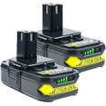 2packs 18V 3.5Ah Battery Replacement for Ryobi 18V Battery P103 P104 ...