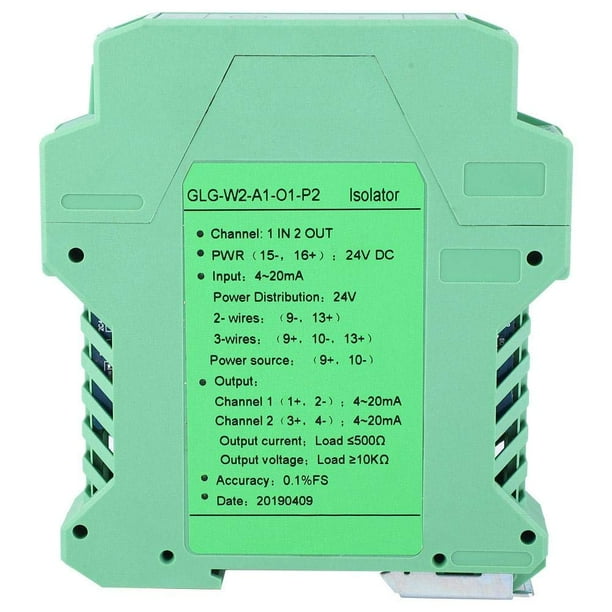 DC Signal Conditioner DC 24V DC Current Signal Isolator Transmitter 4-20mA PLC Detect Signal ...