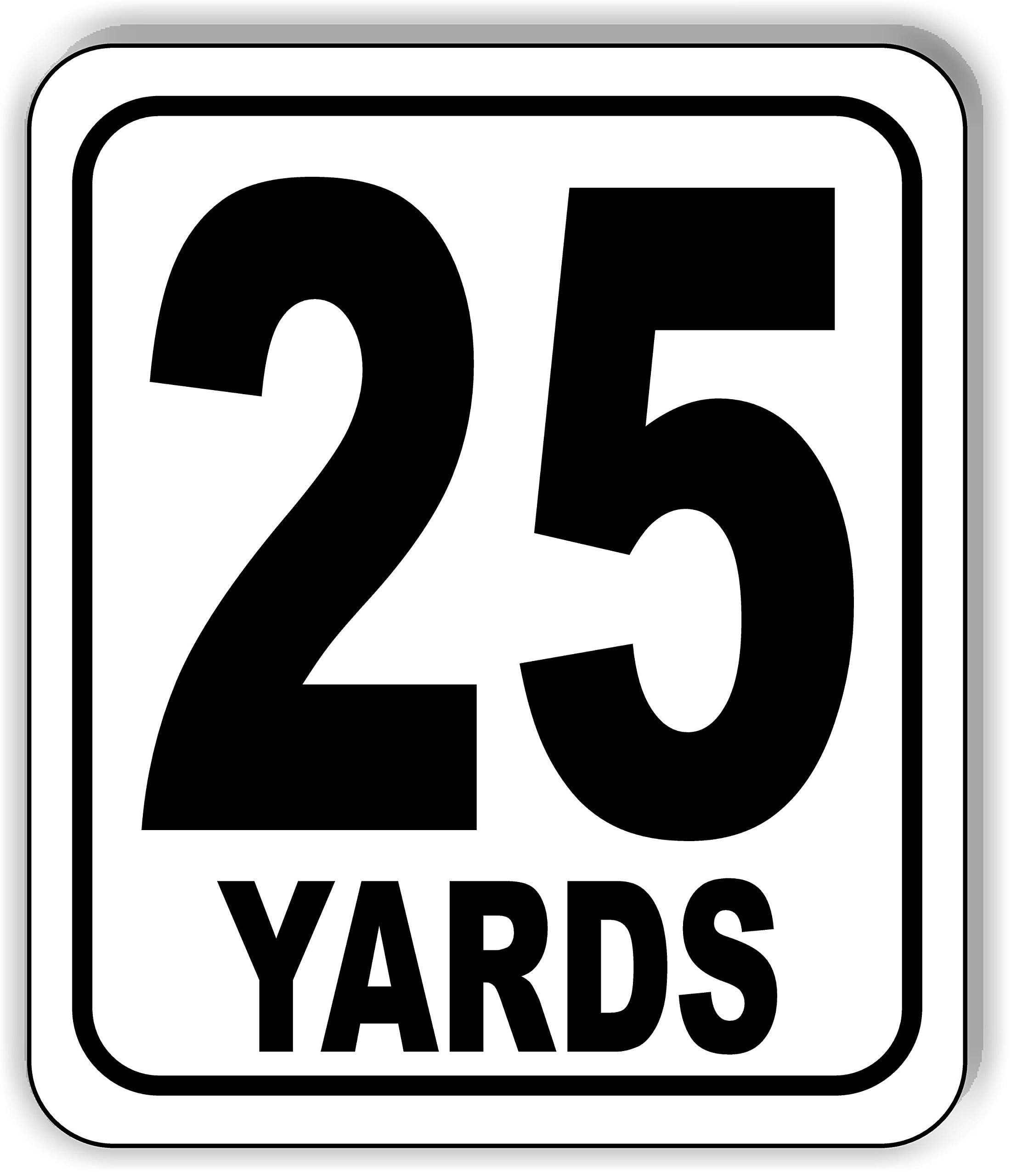 25 YARDS Distance Marker Running Race 5k Marathon Aluminum Composite ...
