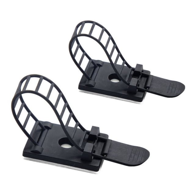 100 Pieces Desk Wire Organizer Cable Ties Zip Ties Adhesive Cord Clips ...