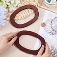 2Pcs Wood Handle for Hand Woven Bag Accessories Oval Coconut Brown ...