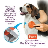 Hartz Groomer's Best Fur Fetcher De-Shedder Grooming Brush for Dogs ...