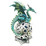 Elemental Jade Earth Firnen Dragon Perching On LED Gyrosphere Orb Night ...