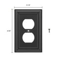 DEWENWILS 4-Pack Metal Wall Plug Plates, Black Finish GFCI Switch ...