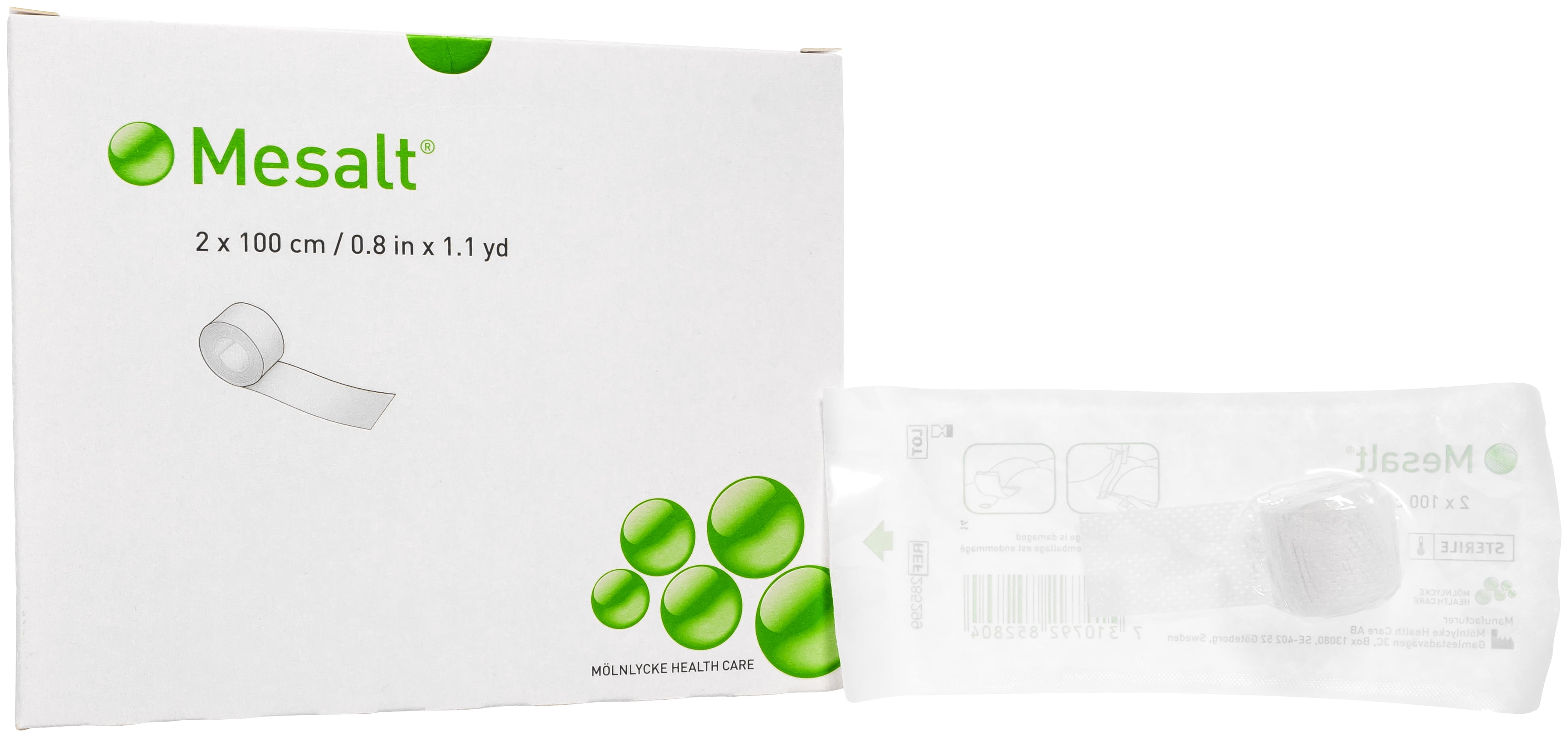 Mesalt Sodium Chloride Dressing 3/4" x 39" - Box of 10 - Walmart.com