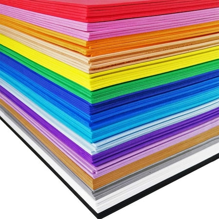 96 Sheets 16 Colors EVA Foam Handicraft Sheets 2mm Thick Craft Foam ...