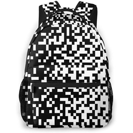 Laptop Backpack 8 Bit Pixels Design Static Fade, School Bag for Boy ...