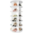 7 Tier Rotating Shoe Rack Tower Spinning Shoe Display Lazy Susan ...