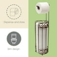 Home Basics Scroll Design Toilet Paper Holder and Dispenser, Bronze ...