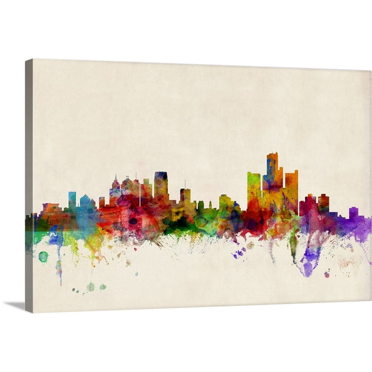 Detroit Skyline Art