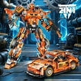 2 in 1 Transforming Mech Robot Building Toy Set, Compatible with Lego ...