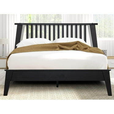 Zinus Amelia 41" Wood Platform Bed Frame with Upholstered Headboard ...