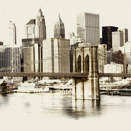 Giant Art 72x72 New York Waterfront B Fine Art Giant Canvas Print in ...