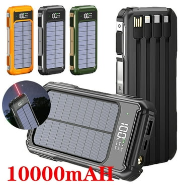 DuraHub - Solar Power USB Battery Bank with QI Wireless, True 20000mAh ...