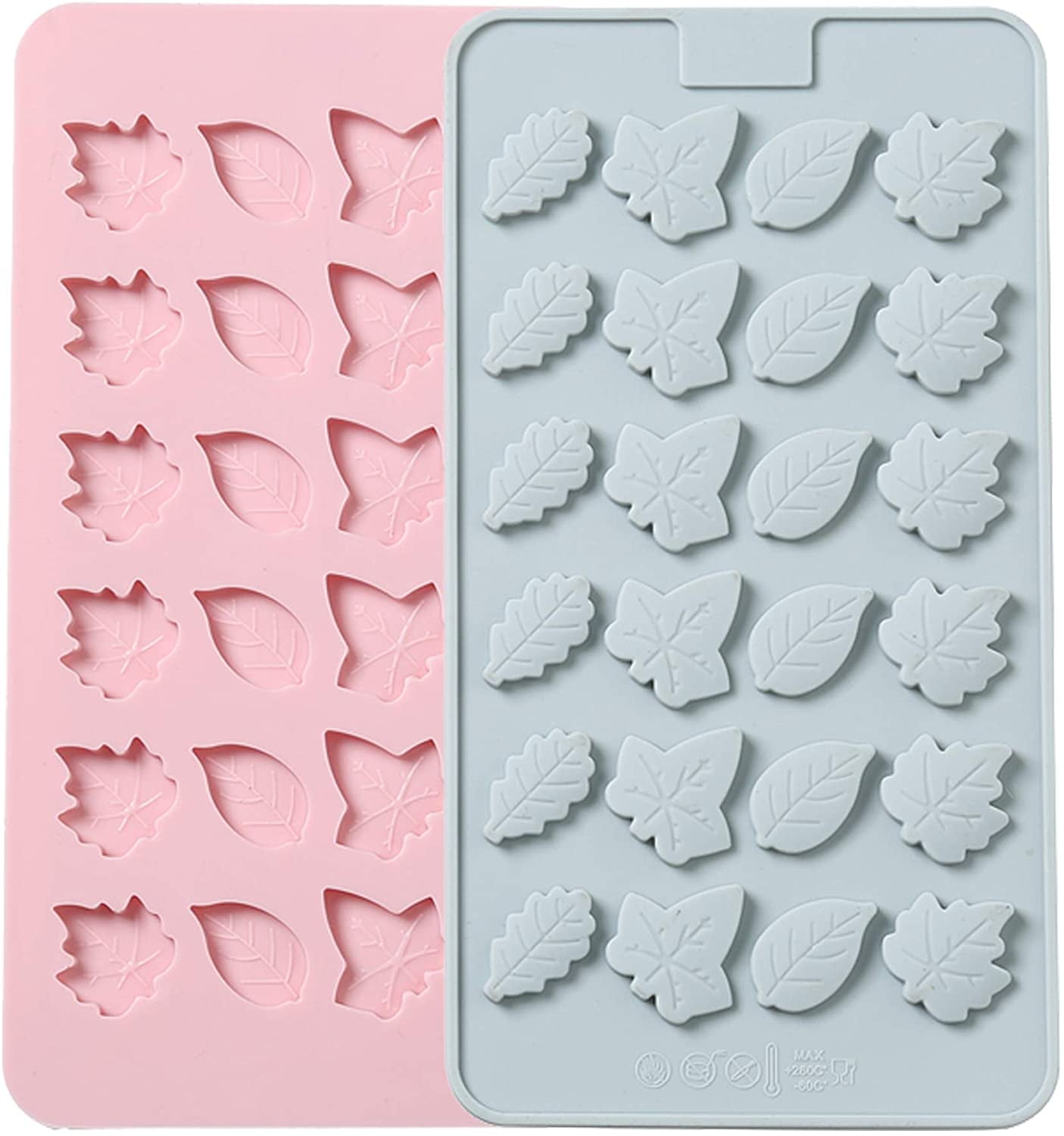 Small Silicone Molds Candy Molds Set of 2 Chocolate Molds Non-stick ...