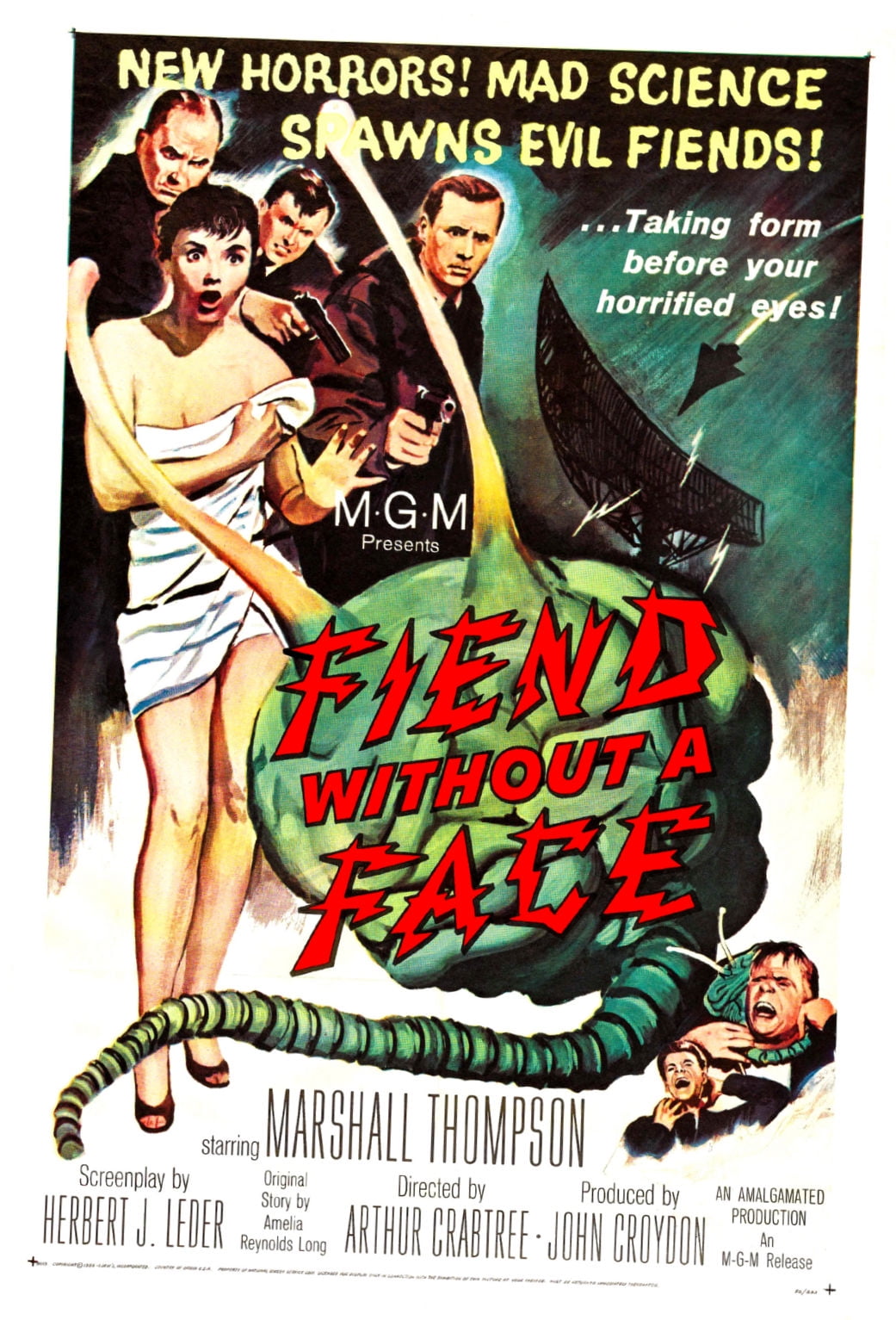 Fiend Without A Face Movie Poster 12x16 Print on Metal Sign 12in x 16in ...