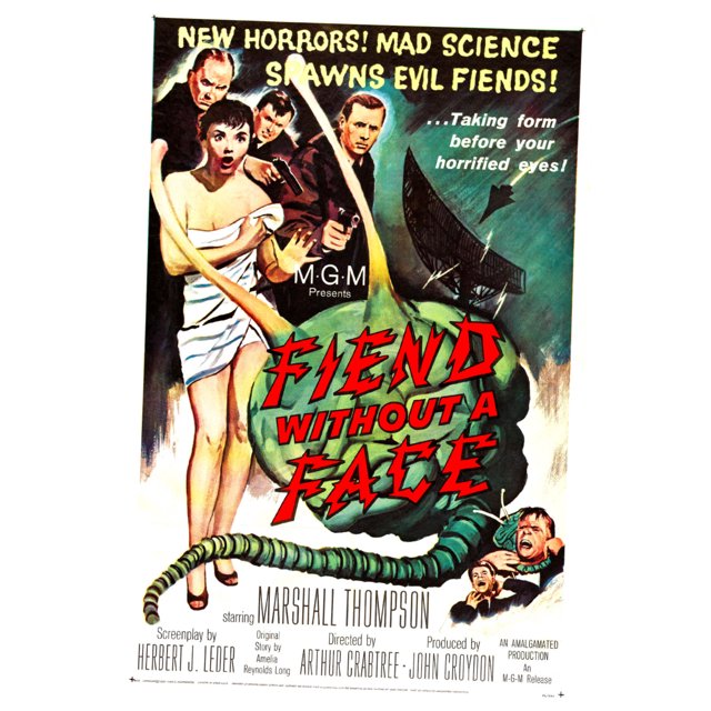 Fiend Without A Face Movie Poster 12x16 Print on Metal Sign 12in x 16in ...