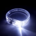 50PCS LED Light Up Bracelets White Luminous Glow Bracelets Wristbands ...