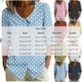 Miluxas Women's Polka Dot Button Down Blouse Peter Pan Collar Puff ...