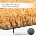 mDesign Welcome Doormat with Natural Fibers, Tree Design - Black ...