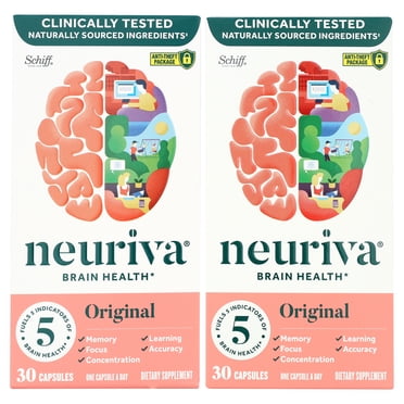 Neuriva Plus Brain Health Supplement, Vitamins B6 & B12, 30 Count, 3 ...