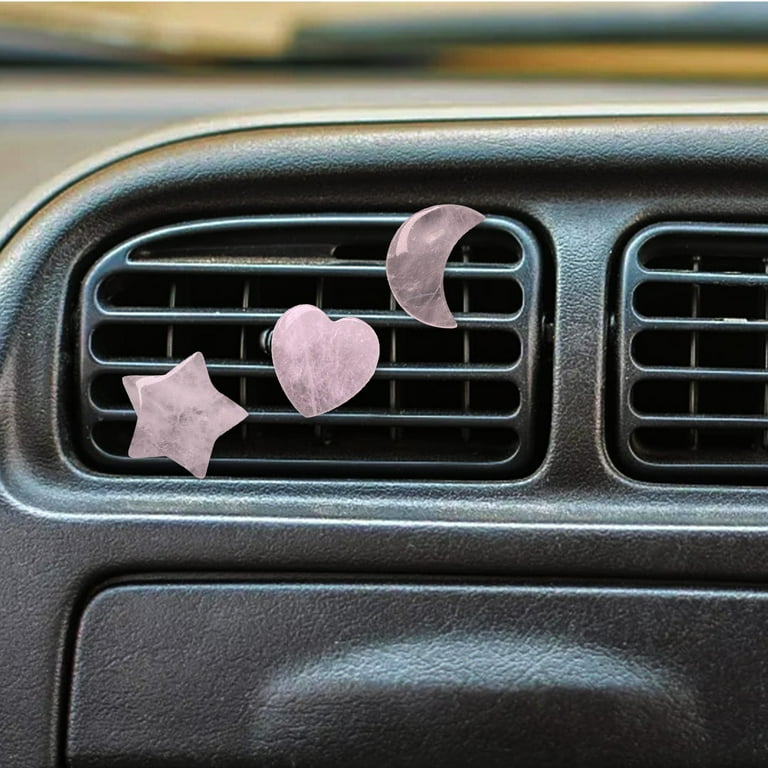 Crystal Car Vent Clips Crystal Star Moon Car Vent Decoration Star Car Accessories Natural Quartz Car Parts Crystal Car Accessories Car Decoration
