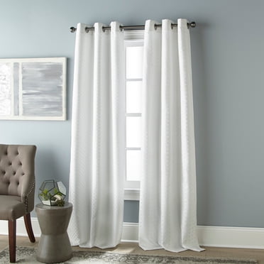 Nanshing Dessy Grommet Curtain Panel, White, 37 x 84" (Set of 2 ...
