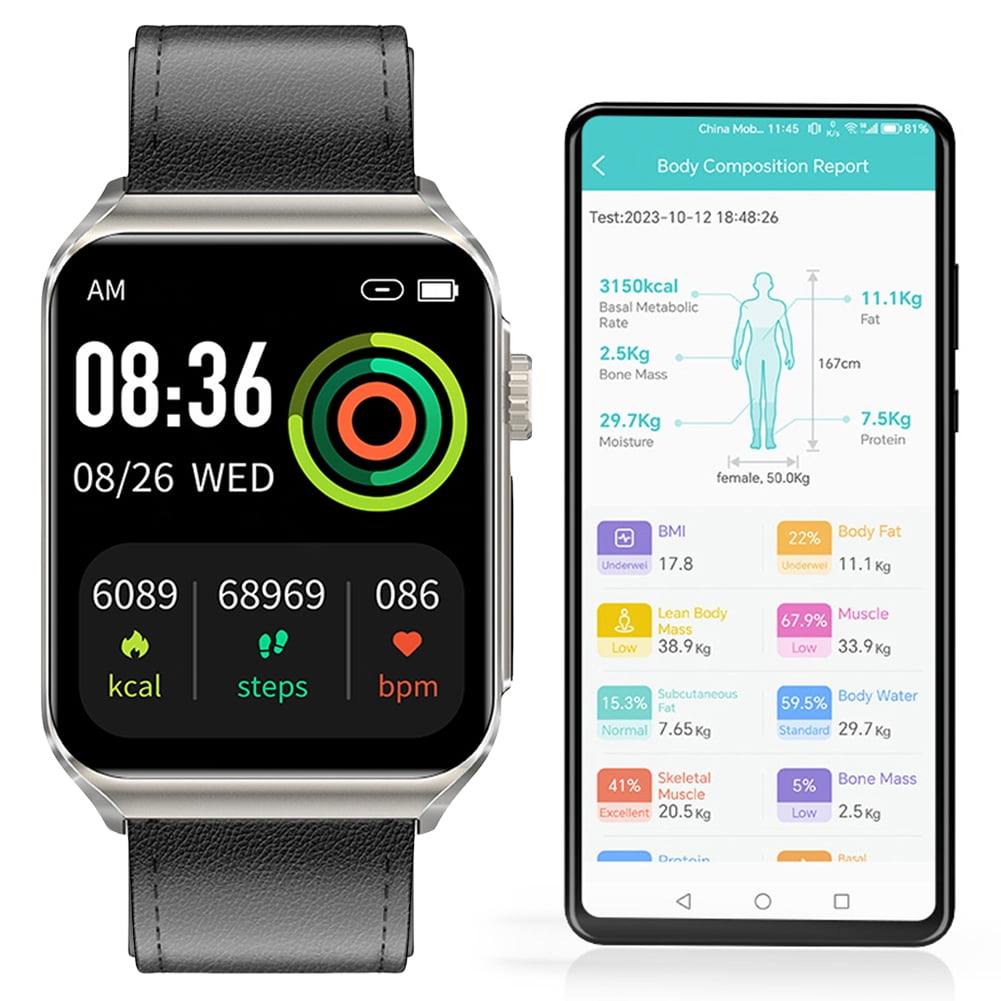 Reloj Con Pantalla Táctil Completa SmartWatch (piel) Blanco | Walmart ...