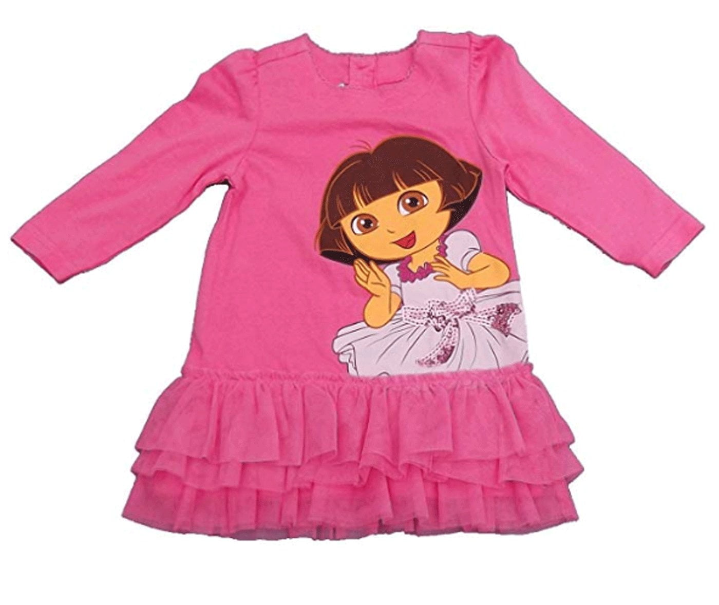 Dora Infant Toddler Girls Dress Hot Pink (12Mos) - Walmart.com