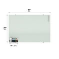 OFM Core Collection Magnetic Glass Whiteboard with Magnetic Marker ...