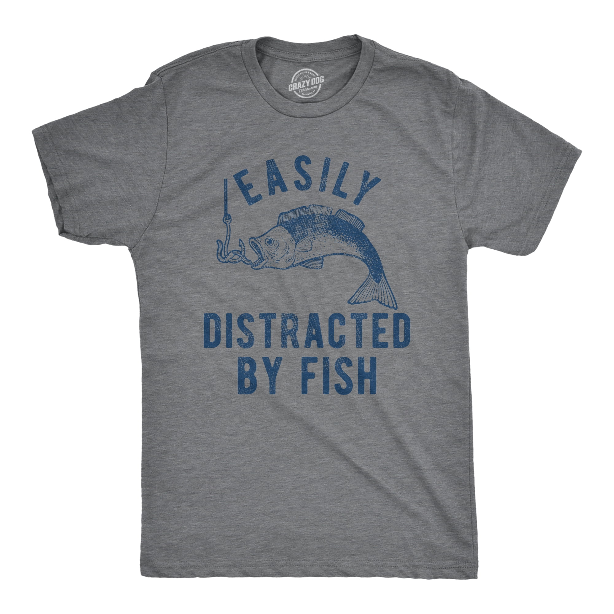 Click here for Crazy Dog T-Shirts Mens Easily Distracted By Fish... prices