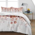 4 Piece Duvet Cover Set Full, Watercolor Farmhouse Eucalyptus Leaf Soft ...